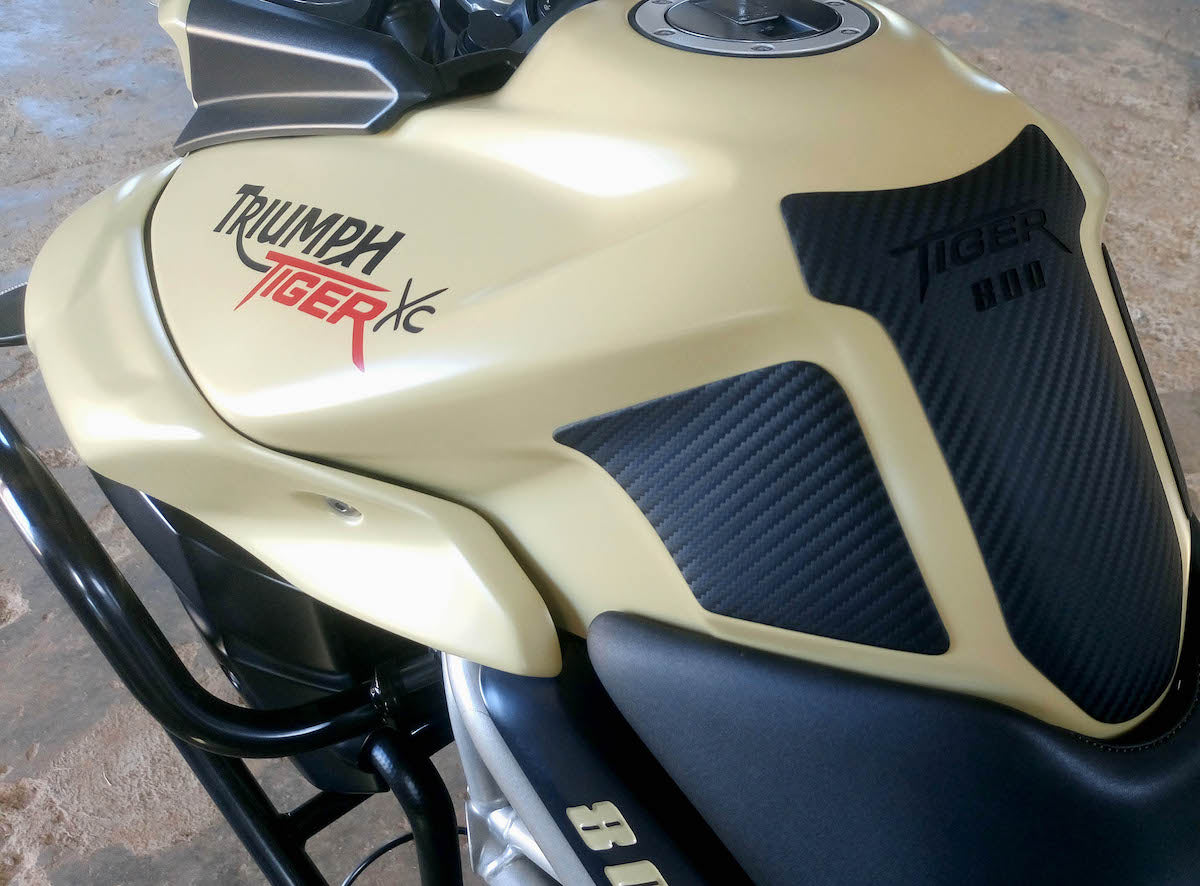 Quality Custom Triumph tank pads by Rubbatech – RoadCarver